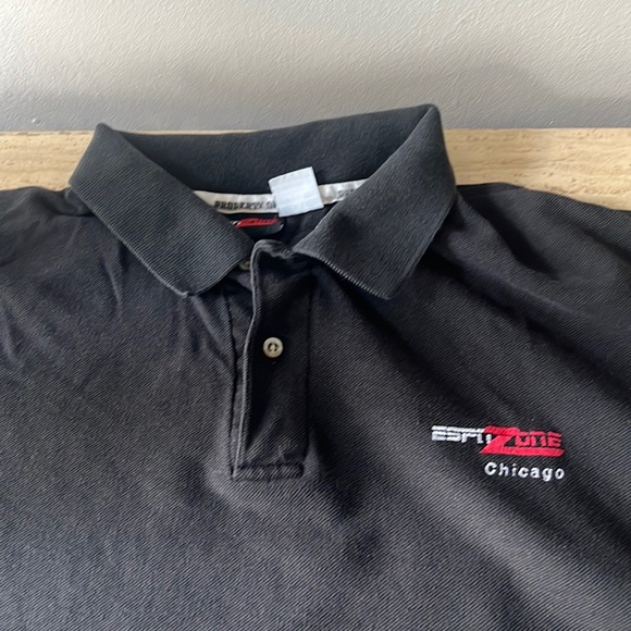 ESPN | Shirts | One Espn Zone Chicago Xxl Black Polo | Poshmark